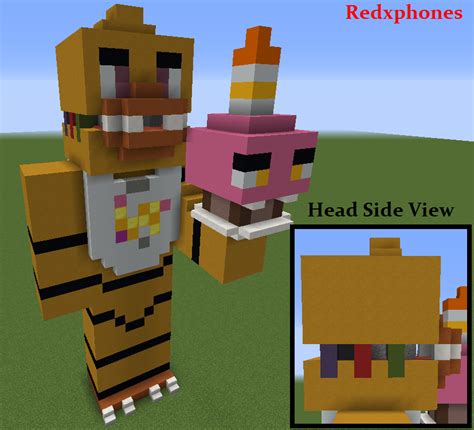 Fnaf Unwithered Chica Statue By Redxphones On Deviantart