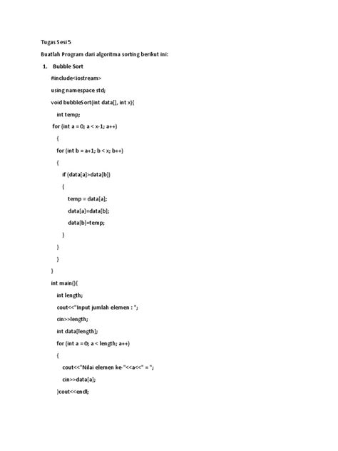 tugas sesi 5 pdf algorithms object oriented programming