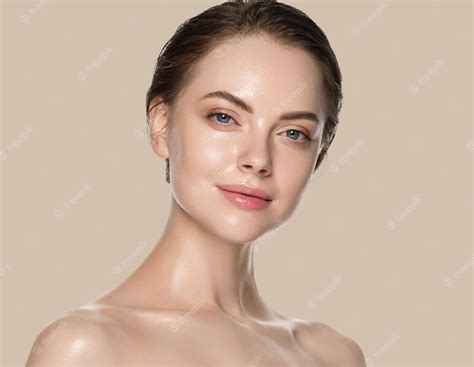 Premium Photo Beauty Woman Healthy Skin Natural Make Up Clean Fresh