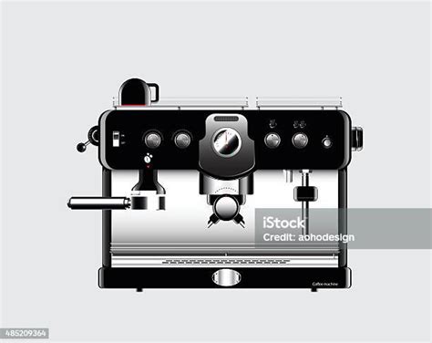 커피 머신 현실적일 Black 벡터 일러스트레이션 커피메이커에 대한 스톡 벡터 아트 및 기타 이미지 커피메이커 2015년 3차원 형태 Istock