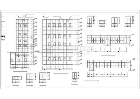 成都市某小区1700平米左右3层框架结构休闲会所建筑设计cad图纸土木在线