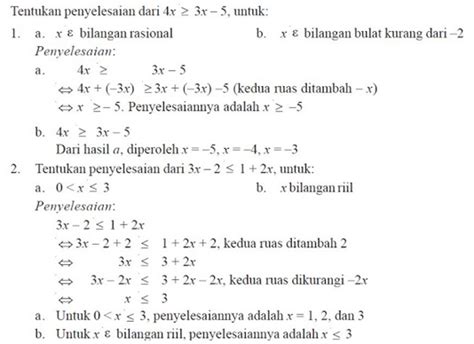 Contoh Soal Persamaan Linear Satu Variabel Beserta Jawabannya Contoh