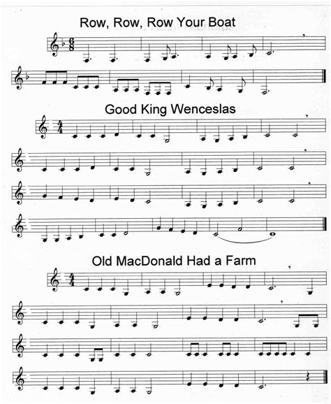 Easy Clarinet Songs For Beginners