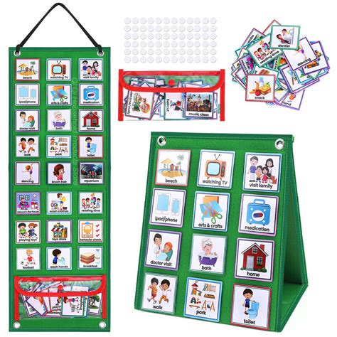 Horario Visual Para Niños Planificador Visual Diario 2 En 1 Tabla De