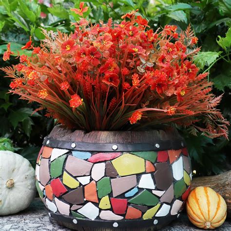 Ophelia And Co 16 Bundles Artificial Fall Flowers Outdoor Faux Plants