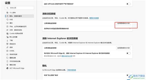edge浏览器怎么删除缓存文件 edge浏览器清除缓存图片和文件的方法 极光下载站