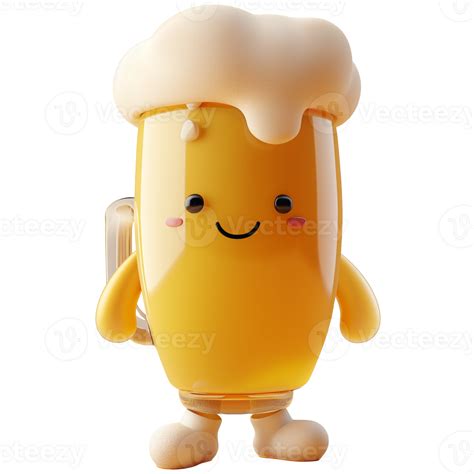 Ai Generated Funny Beer Glass Character 3d Design Suitable For Design
