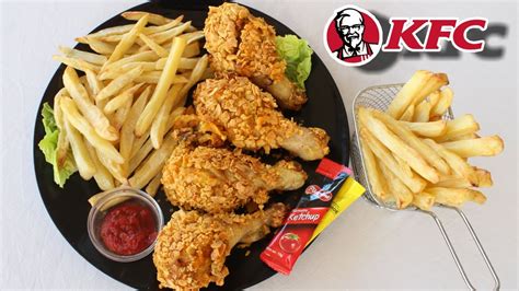 بدون قلي وبدون بيض حضري ألذ دجاج كنتاكي🍗🍟 مع فريت مقرمش ولذيذ غينسيك في