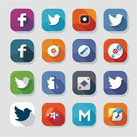 A Collection Of Social Media Icons Representing Popular Platforms