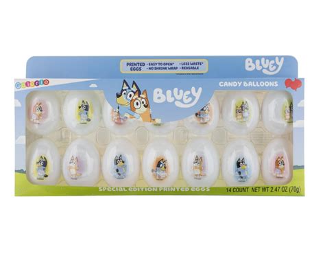 Galerie Bluey Strawberry Flavored Special Edition Printed Easter Candy Eggs 14 Ct 2 47 Oz