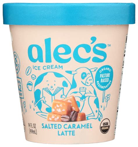 Alecs Ice Cream Organic Salted Caramel Latte Ice Cream 14