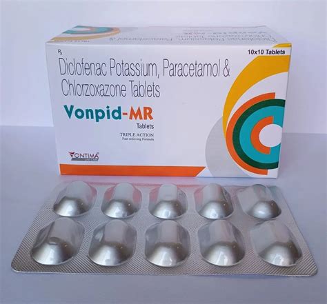 Diclofenac Potassium Paracetamol Chlorzoxazone Tablets At ₹ 200 Box In Gursahaiganj