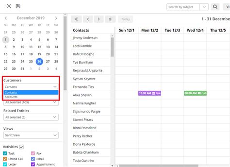 How To Viewcreateedit Customers Activities In Dynamics Calendar