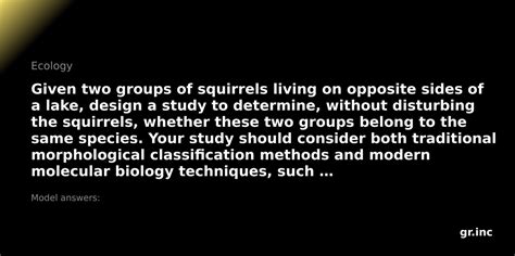 Given Two Groups Of Squirrels Living On Opposite … General Reasoning