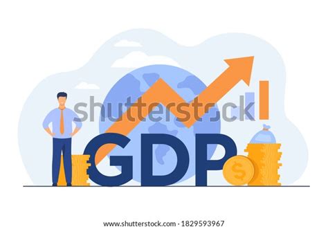 Gross Domestic Product Concept Growth Arrow Stock Vector Royalty Free