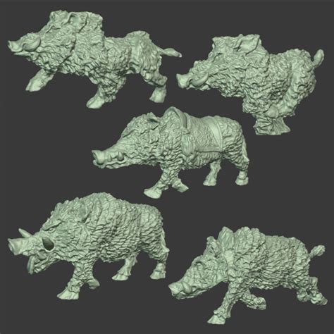 Stl File Orc Hogs 👺 ・3d Printer Design To Download・cults