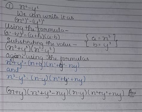 x⁶ y⁶ factorize it solve it Brainly in