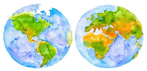 Gemalte Erde Stock Abbildung Illustration Von Farbe
