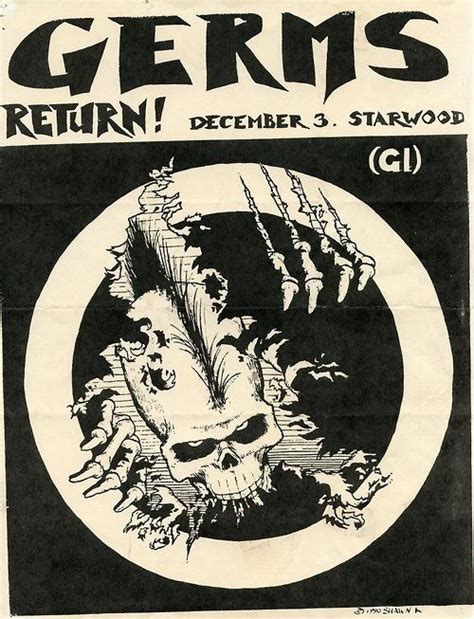 The Germs Last Show Actually Punk Poster Rock Posters Band Posters