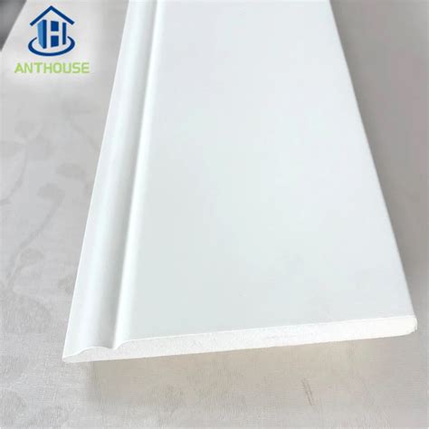 Decorative Trim Polyurethane Pu Skirting Baseboard Panel Mouldings Pu