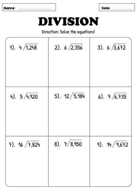 17 Hard Division Worksheets Grade 4 Division Worksheets Grade 4