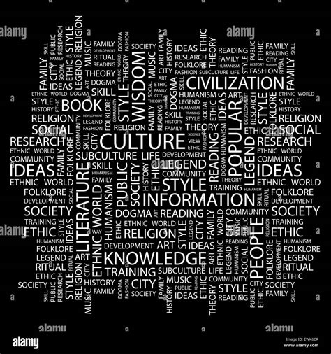 Culture Word Cloud Illustration Tag Cloud Concept Collage Stock