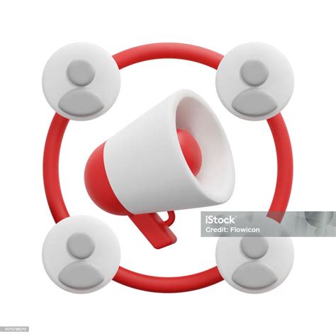 3d 아웃 바운드 마케팅 아이콘 벡터입니다 흰색 배경에 격리 3d 온라인 마케팅 및 소셜 미디어 개념 만화 최소한의 스타일 소비자 아이콘 벡터 렌더링 그림이 있는 3d