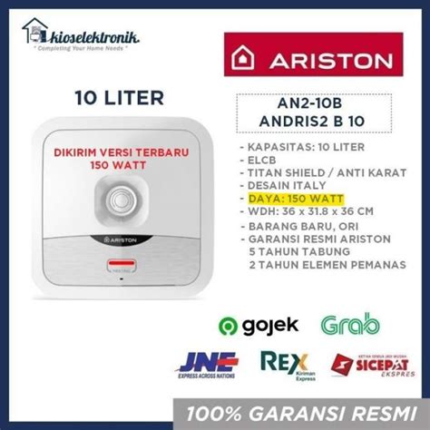 Jual Ariston An2 10b Andris 2 Water Heater Electric 10l Pemanas Air