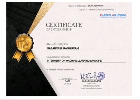 Raghuram Nasaboina On Linkedin Machinelearning Ml Internship