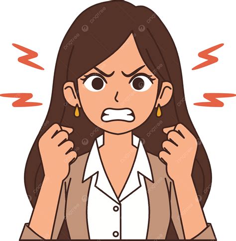 화가 난 여자 클립 아트