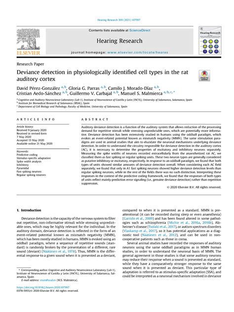 Deviance Detection In Physiologically Identified Cell Types 2021