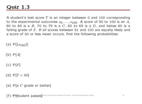 Solved A Student S Test Score T Is An Integer Between And Chegg