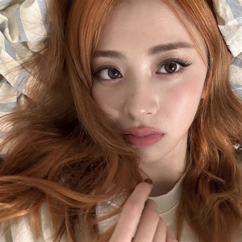 Pin By Naiya On Le Sserafim Orange Hair Yunjin Kim Hair Icon