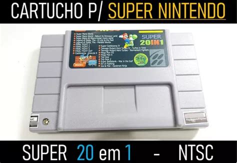 Cartucho Fita Super Nintendo 20 Jogos Final Fight Mario Parcelamento