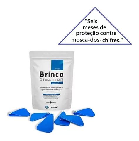 Brinco Bovino Contra Mosca Gado Mosquicida 20unidades Frete grátis