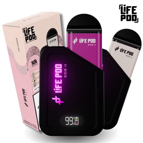 Pod Descartável LIFE POD ECO II 10000 PUFFS KIT Bateria Refil Tabakka