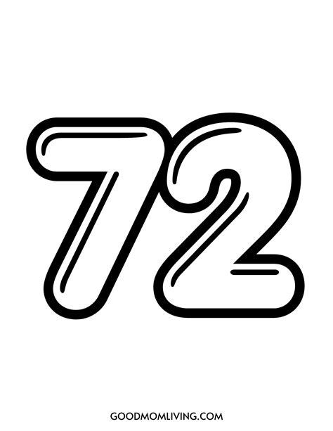 Bubble Number 72 Printable Free Bubble Letter 72 Good Mom Living