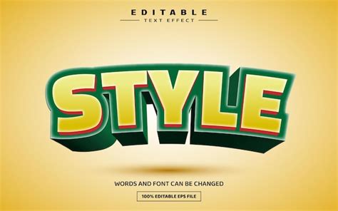 Plantilla De Efecto De Texto Editable D En Negrita De Estilo Vector Premium