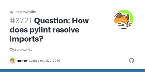 Question How Does Pylint Resolve Imports · Issue 3721 · Pylint Dev
