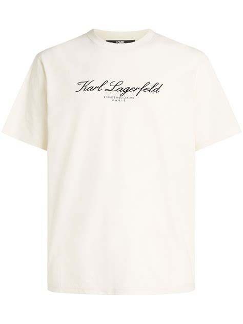 Karl Lagerfeld Hotel Karl Organic Cotton T Shirt White Farfetch Ao