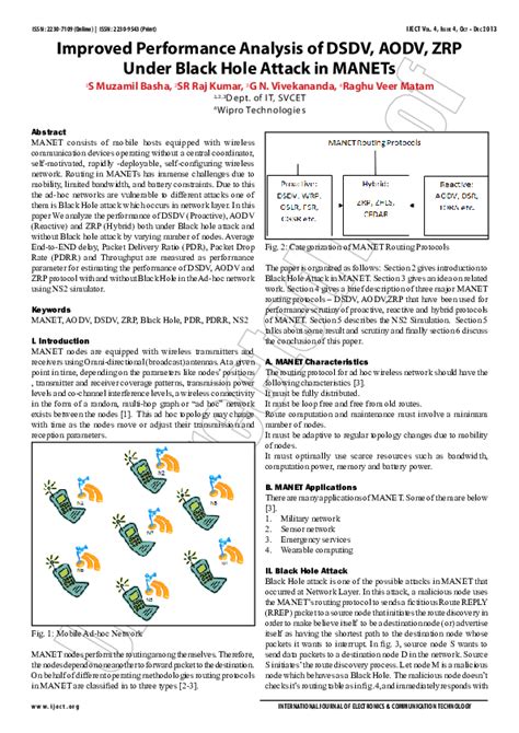 Pdf Improved Performance Analysis Of Dsdv Aodv Zrp Under Black Hole