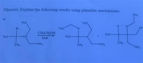 Solved 20points Explain The Following Results Using Chegg Com