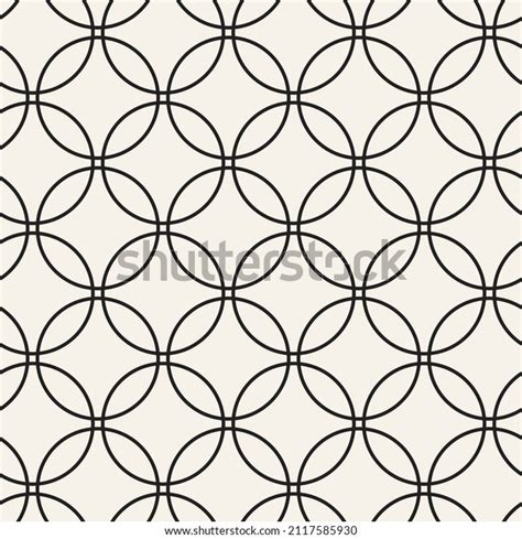 Vector Seamless Overlapping Circles Pattern Repeating Stock Vector Royalty Free