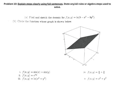Problem 10 Explain Steps Clearly Using Full
