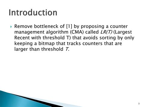 Ppt Efficient Implementation Of A Statics Counter Architecture