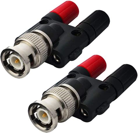 Onelinkmore Bnc Male Plug To 2x 4mm Dual Banana Female Jack