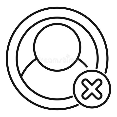 Delete Account Icon Showing User Is Removing Profile Stock Vector