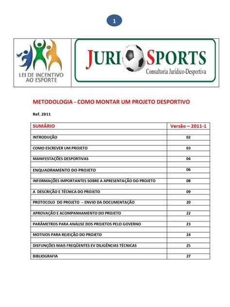 Pdf Metodologia De Como Montar Um Projeto Desportivo Dokumen Tips