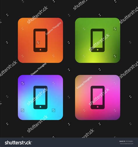 Smartphone Call Four Color Gradient App Icon Royalty Free Stock
