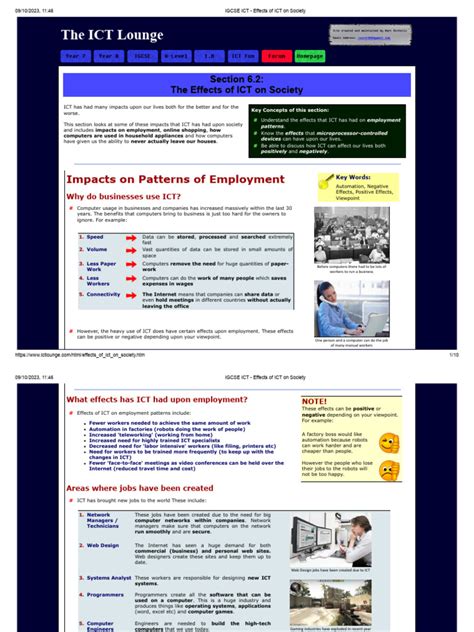 Igcse Ict Effects Of Ict On Society Pdf